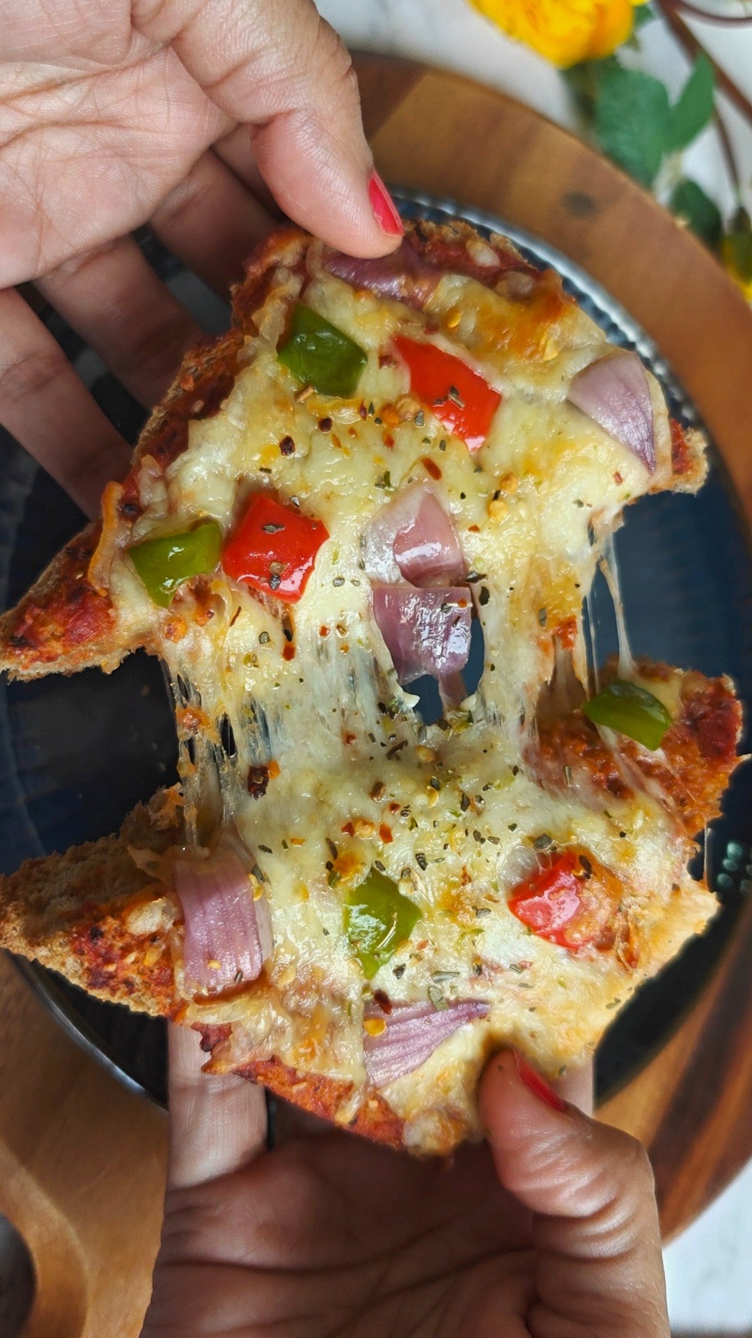 Crispy Bread Pizza Toast - The Artistic Cook